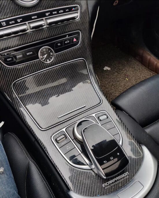 Mercedes C GLC Real Carbon Fiber Center Console & Door Panel