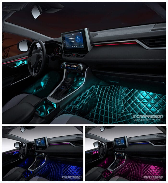 Toyota RAV4 2020 64 Colors Ambient Light, RAV4 Interior Lighting Upgrade