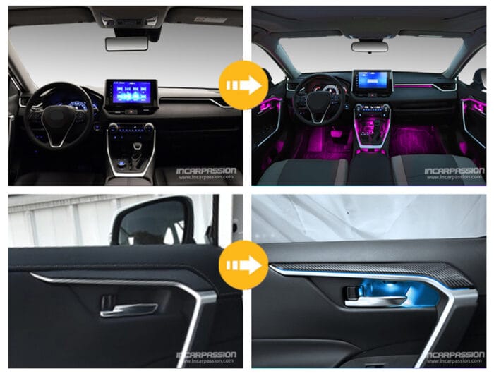 Toyota RAV4 2020 64 Colors Ambient Light, RAV4 Interior Lighting Upgrade