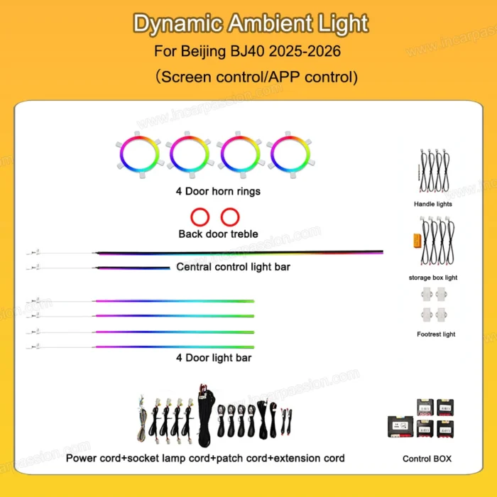 Dynamic Ambient Light For BAIC BJ40 2025-2026